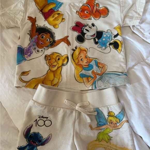 Disney | Matching Sets | Disney 0 Kids Matching Set Cream With Colorful ...